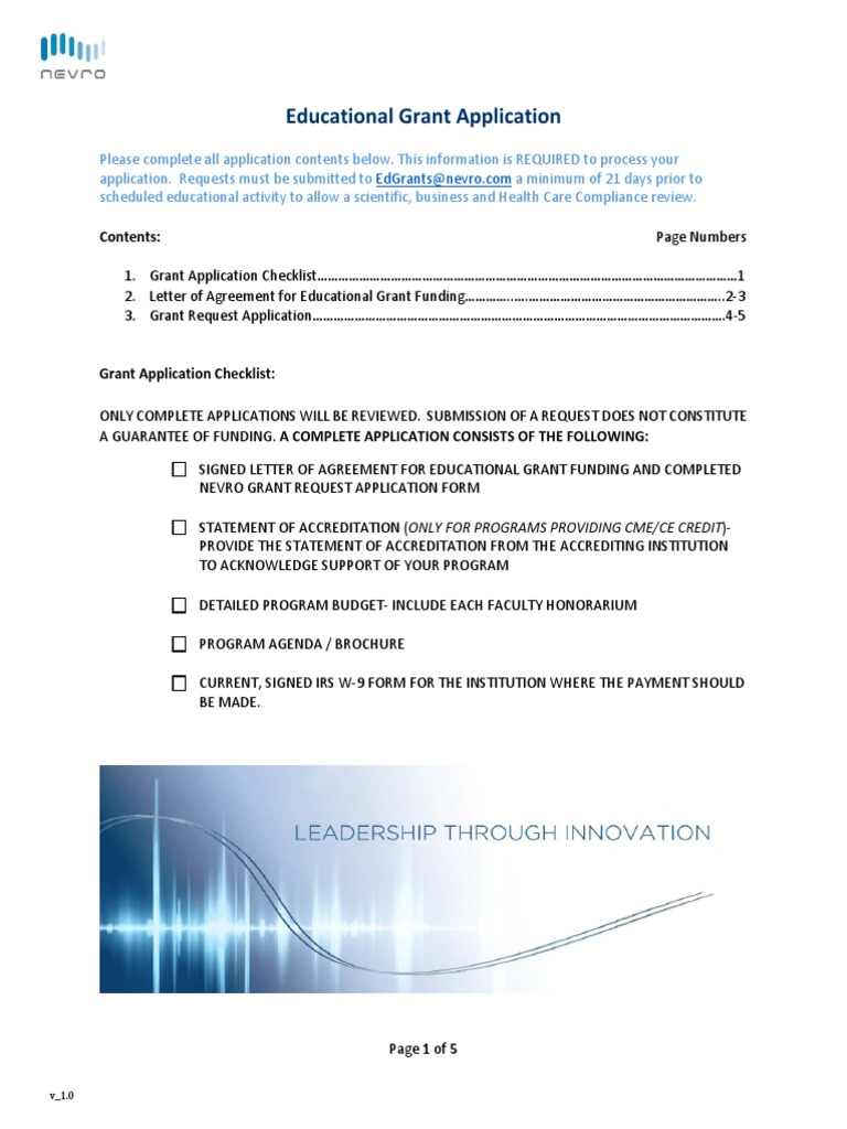 Educational-Grant-Application US V 1-0 | PDF