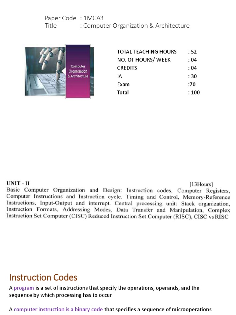 COA 2nd Unit Full | PDF | Central Processing Unit | Integrated Circuit