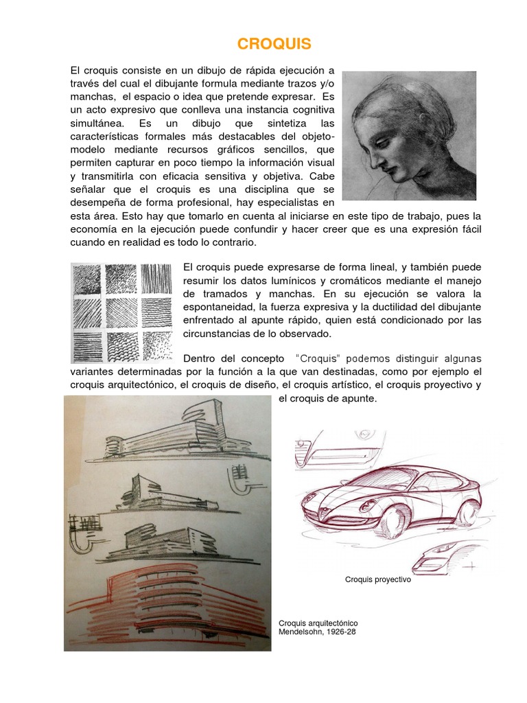 Concepto y Funciones del Croquis | PDF | Dibujo | Color