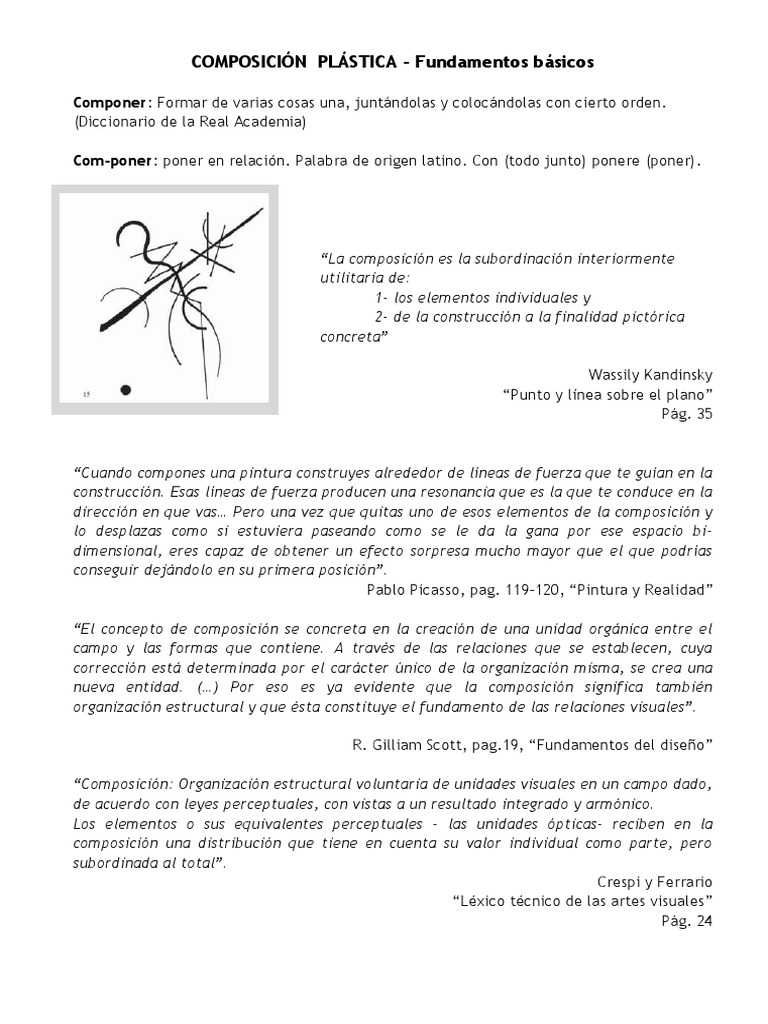 LA COMPOSICIÓN EN LA PLÁSTICA - Fundamentos Básicos | PDF | Ritmo ...