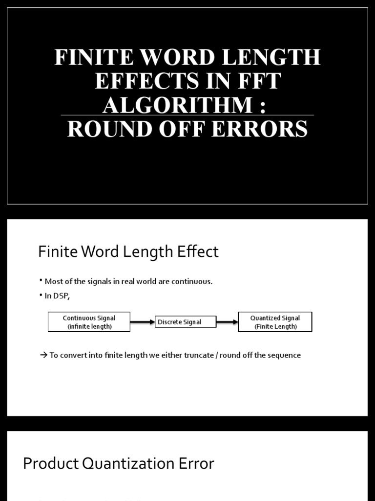 Finite Word Length Effects in FFT Algorithm | PDF | Discrete Fourier ...