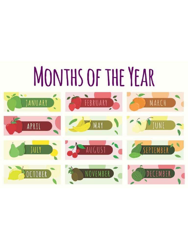 Free Printable Months of The Year Labels | PDF