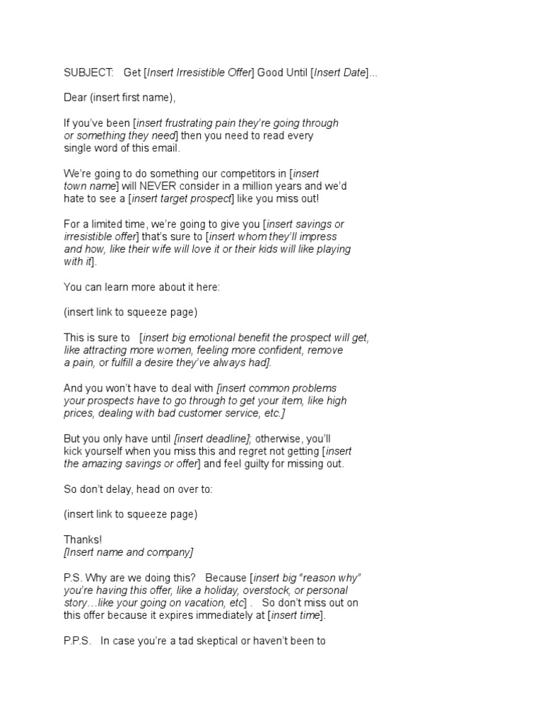 Lead Gen E-Mail Template | PDF