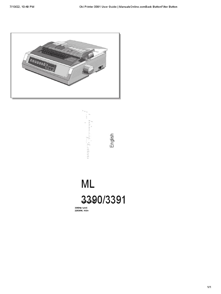 Oki Printer 3391 | PDF