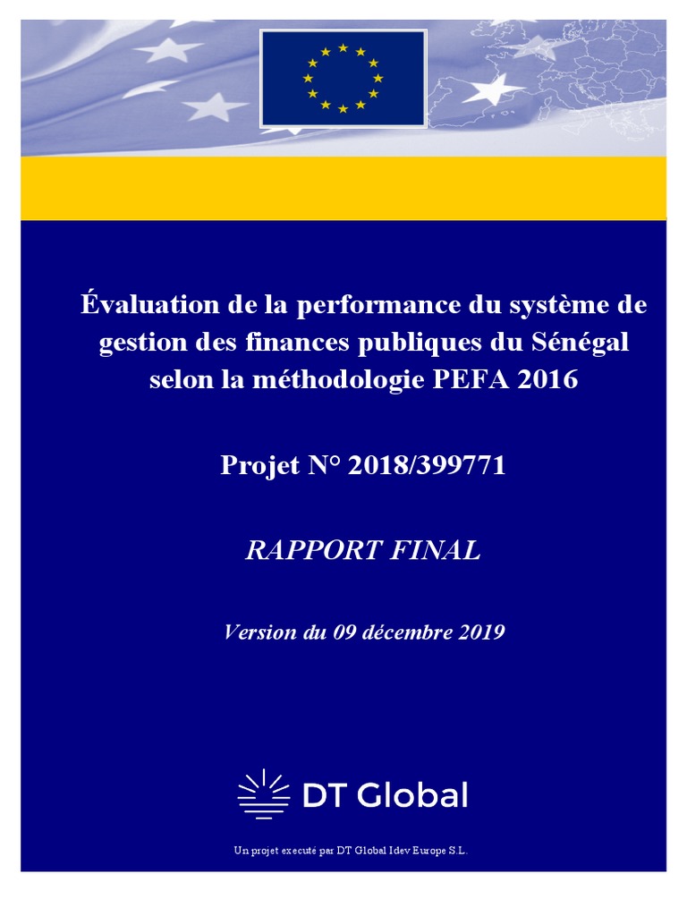 PEFA RAPPORT FINAL Version | PDF | Budget | Union européenne