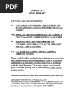 Clinical Protocol For Flexor Tendon Early Mobilization - Modified Duran ...