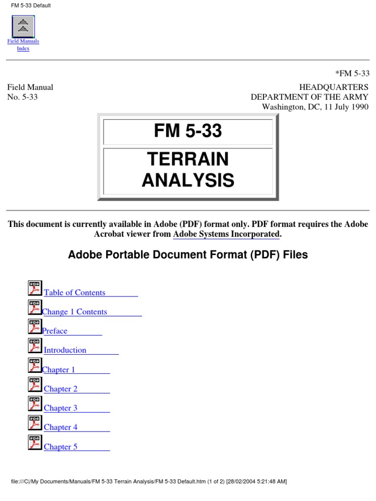 United States Army - Terrain Analysis | PDF