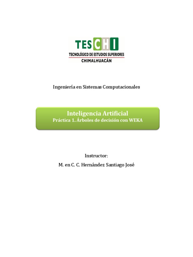 Practica1 - IA - Arbol de Decision Con WEKA | PDF | Ciencias de la Computación | Informática