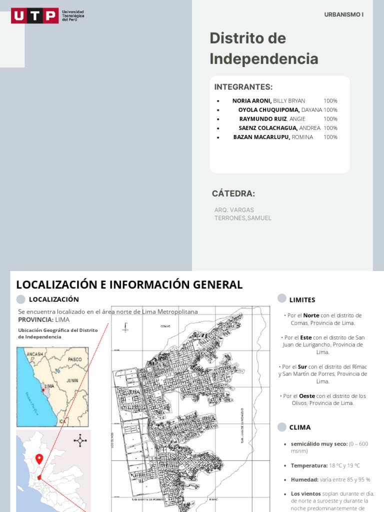 Distrito de Independencia-1 | PDF | Lima | Ciencias de la Tierra