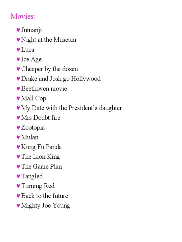 Best Movies Names | PDF