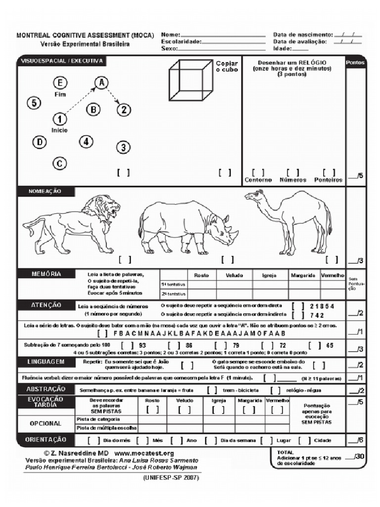 Teste MoCA | PDF