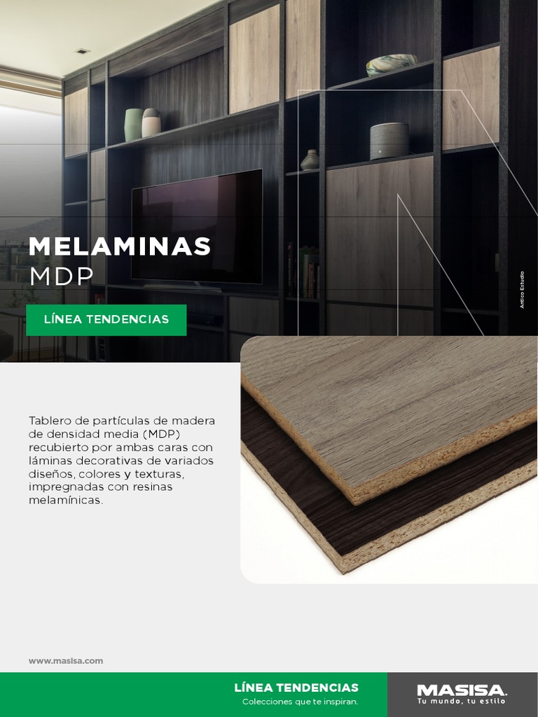 C95e76a7 Melaminas MDP | PDF | Química | Materiales