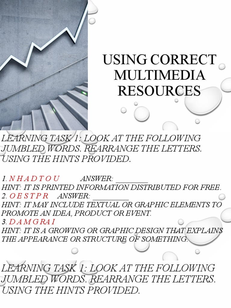 USING CORRECT MULTIMEDIA RESOURCES New | PDF