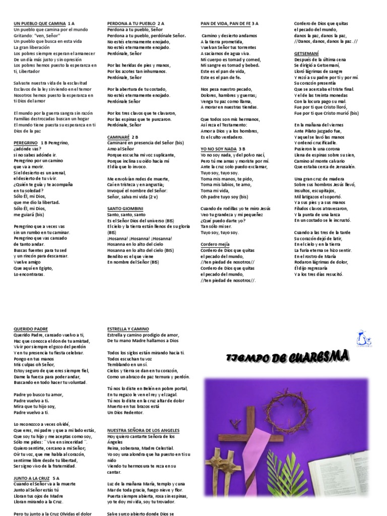 Cancionero Cuaresma 2022 | PDF | María, madre de Jesús | Pecado