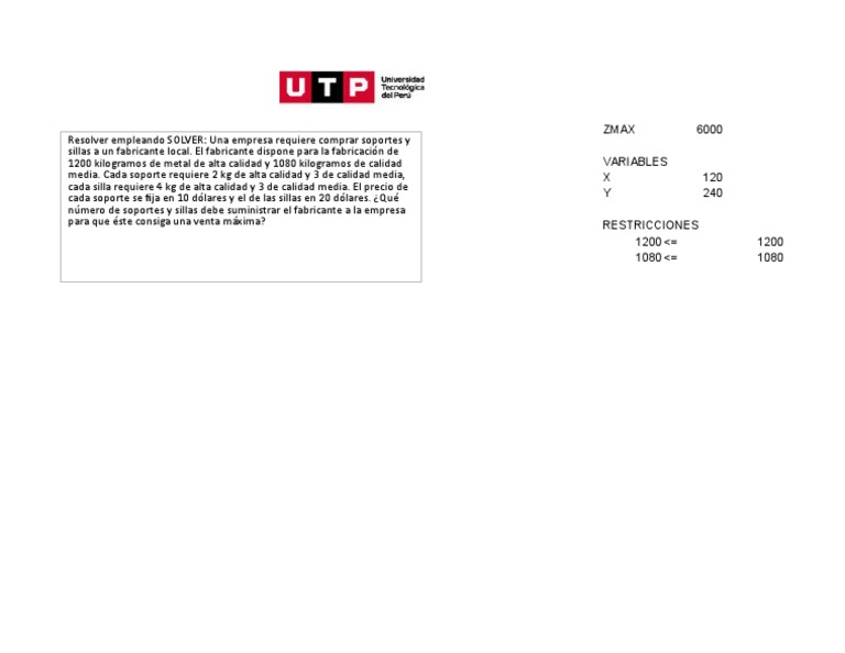 Semana 15 - Excel - Optimización Utilizando Excel Con Herramienta SOLVER | PDF