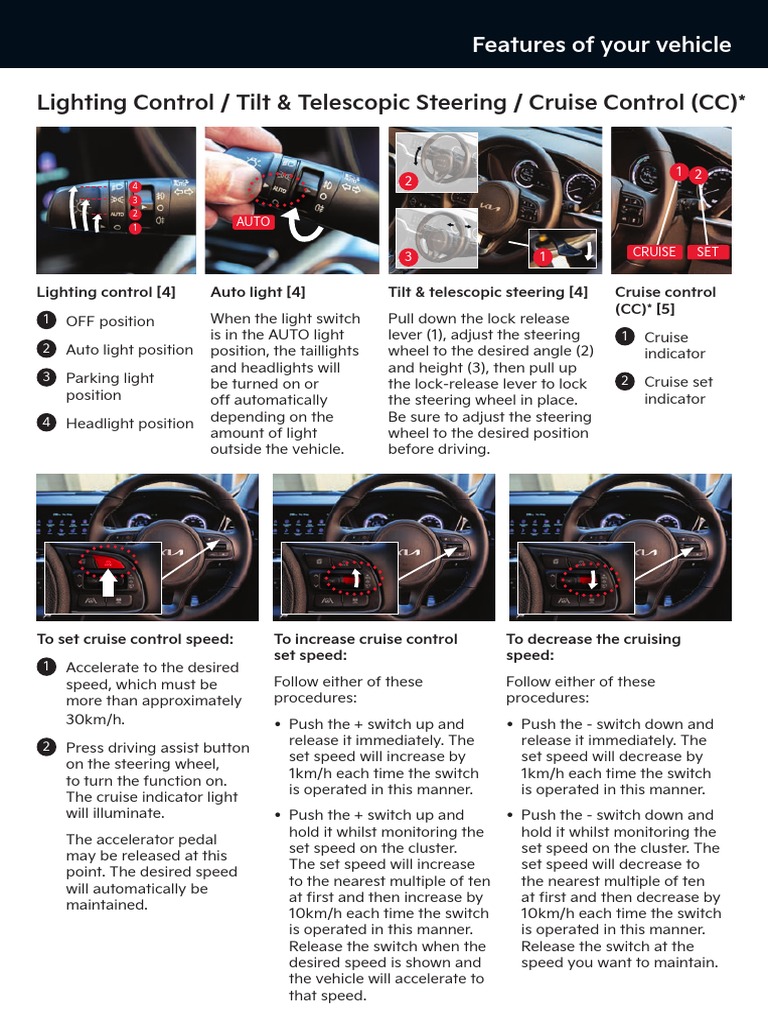 Kia Quick Reference Guide 3 | PDF | Wheeled Vehicles | Automotive ...