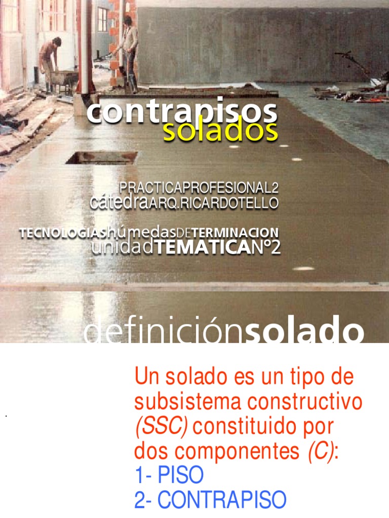 Tipos y Funciones de Contrapiso | PDF | Hormigón | Ingeniería de ...