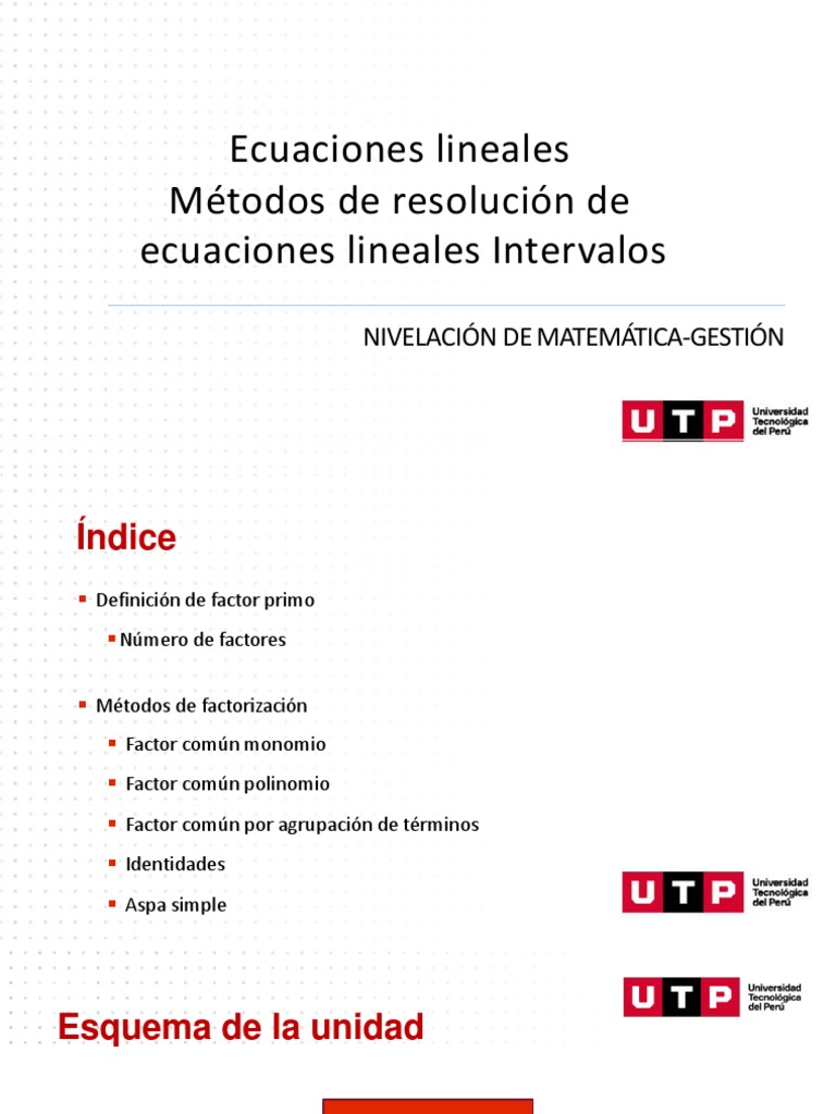 S13s1 Definición de Factor Primo y Tipos de Factorización | PDF ...