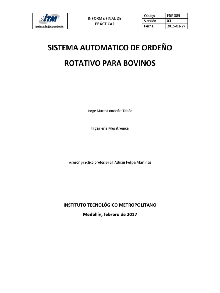 2 Sistema Automatico de Ordeño Rotativo para Bovinos | PDF | Bomba | Vacas