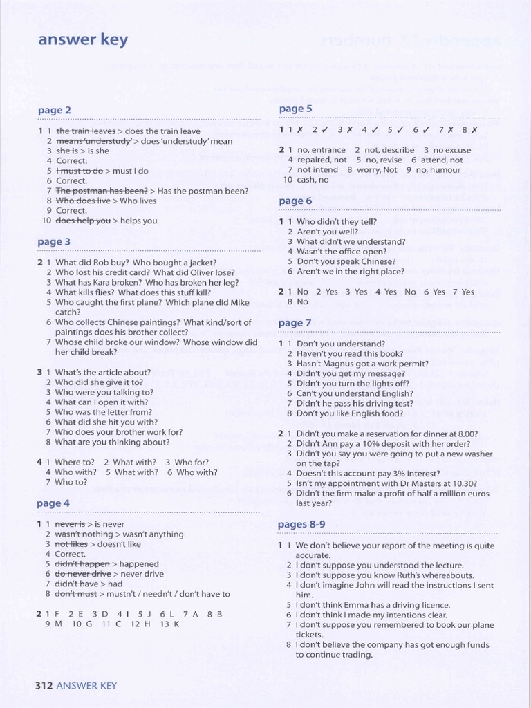 Oxford Grammar Advanced Answer Key | PDF | Color