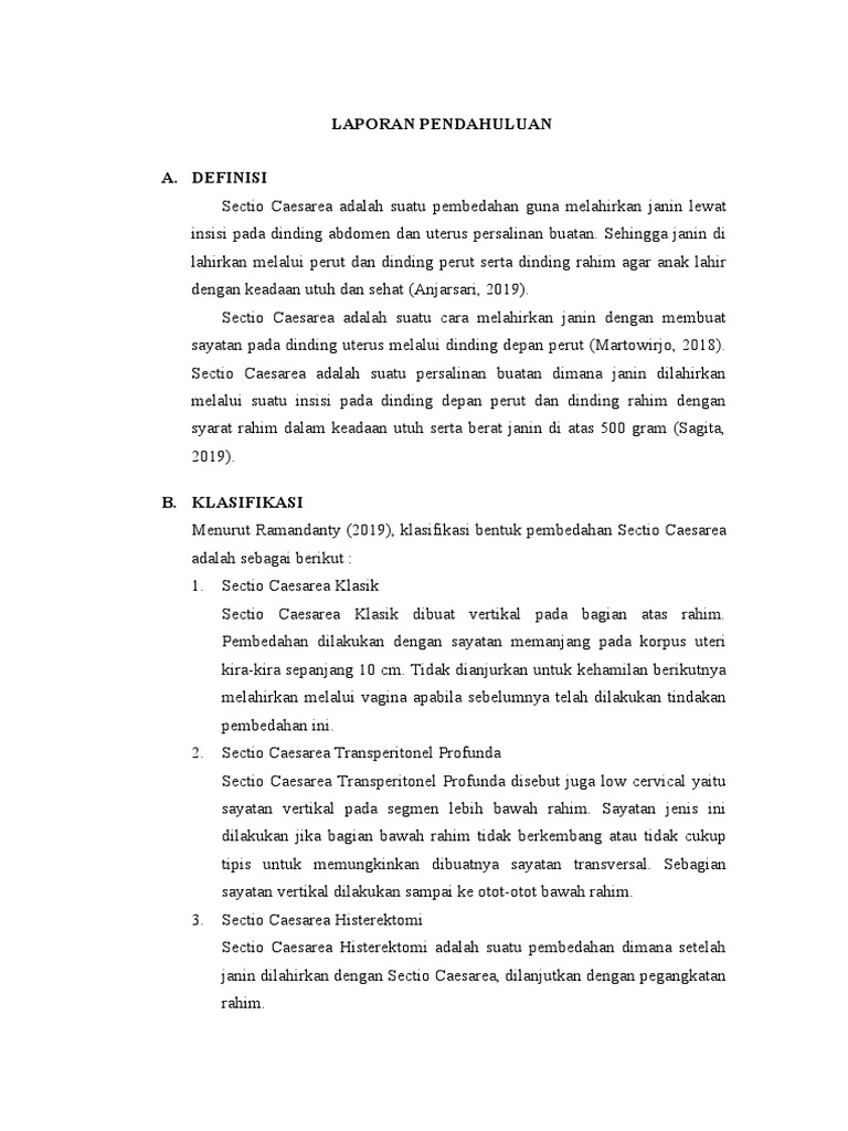 LP Sectio Caesarea | PDF