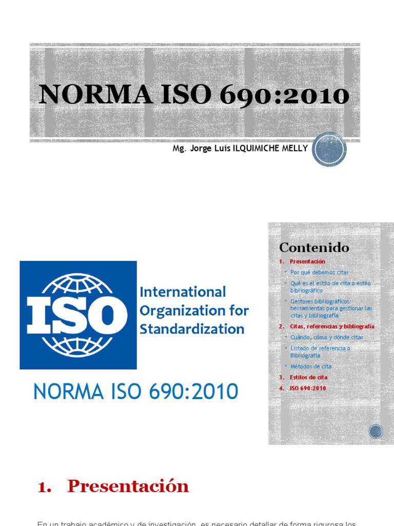 Norma Iso 690 | PDF | Bibliografía | Citación