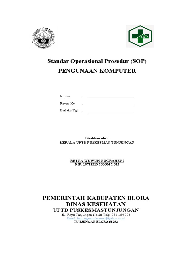 SOP Penggunaan Komputer | PDF