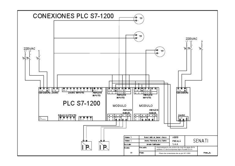 Plano de Conexiones de Un PLC S7-1200 Plano04-Model | PDF