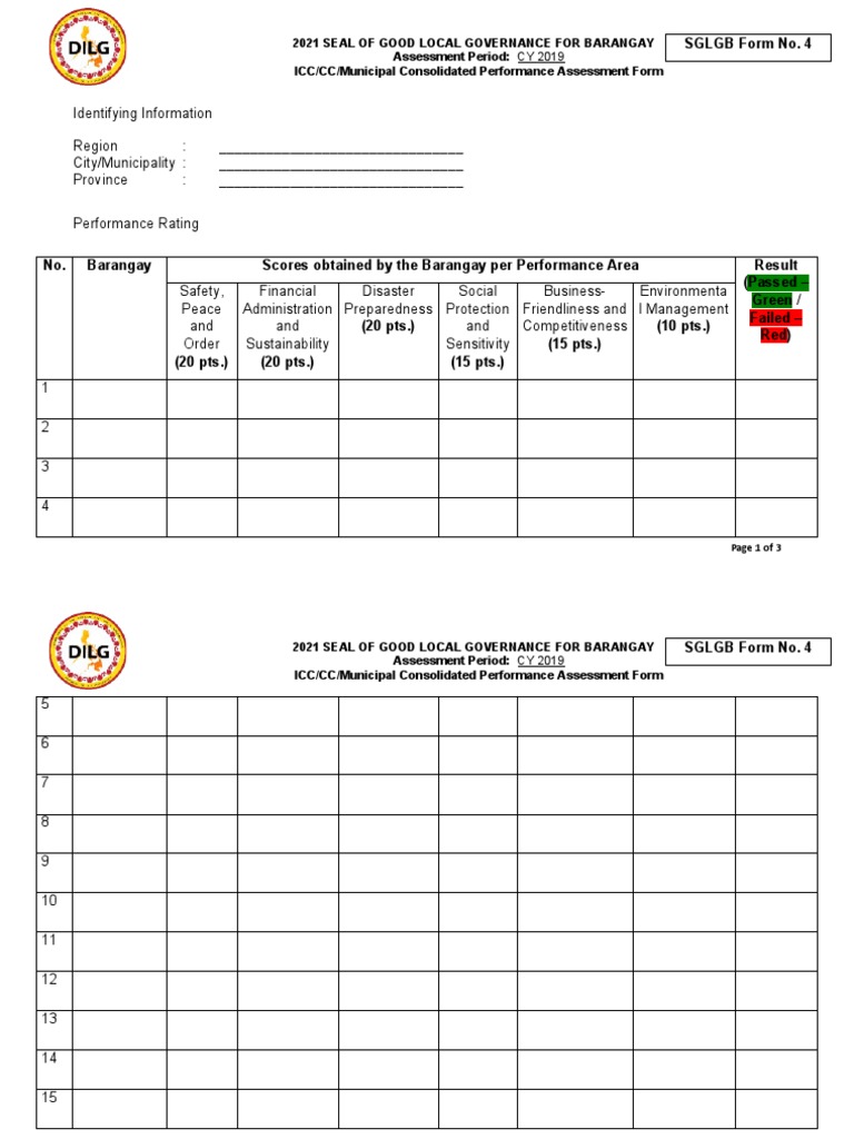 FINAL-Annex D - SGLGB Form No. 4 | PDF