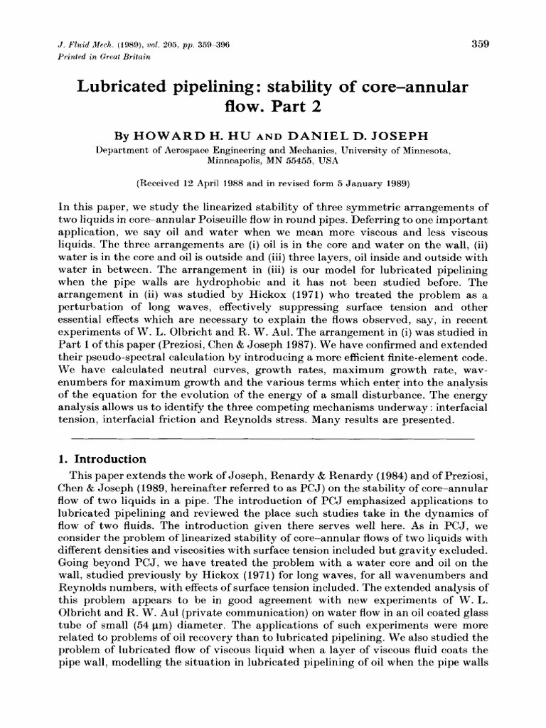 HOWARD H. HU+DANIEL D. JOSEPH (1989) Lubricated Pipelining Stability of Core Annular Flow Part 2 ...