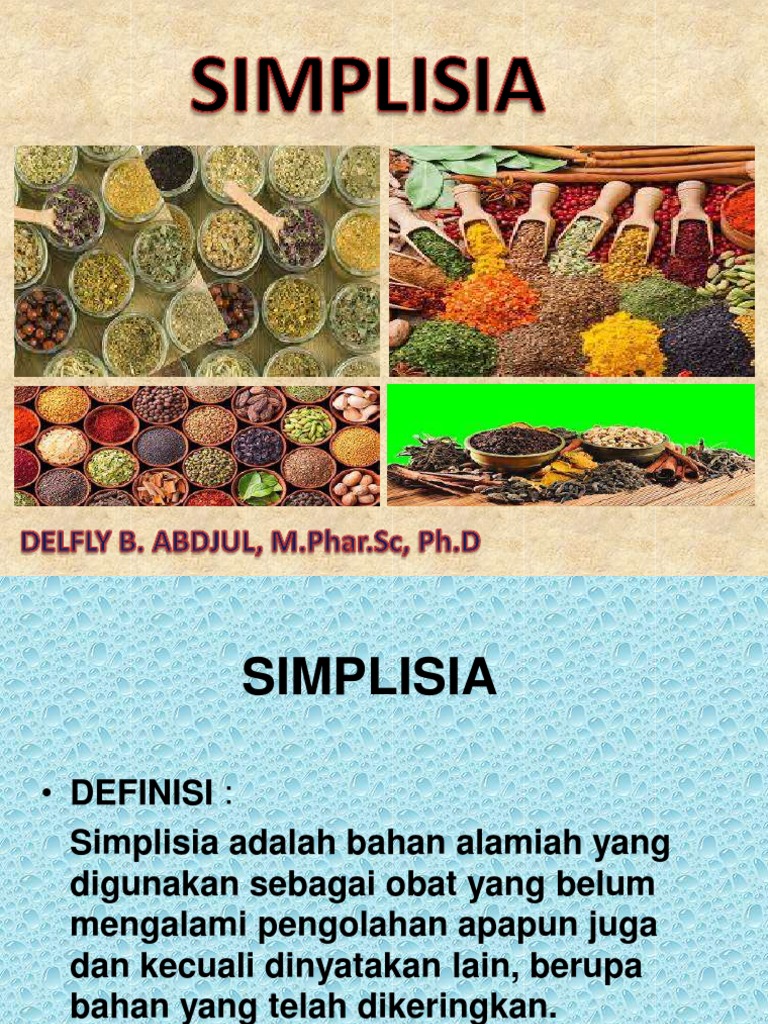 MK Farmakognosi Simplisia | PDF