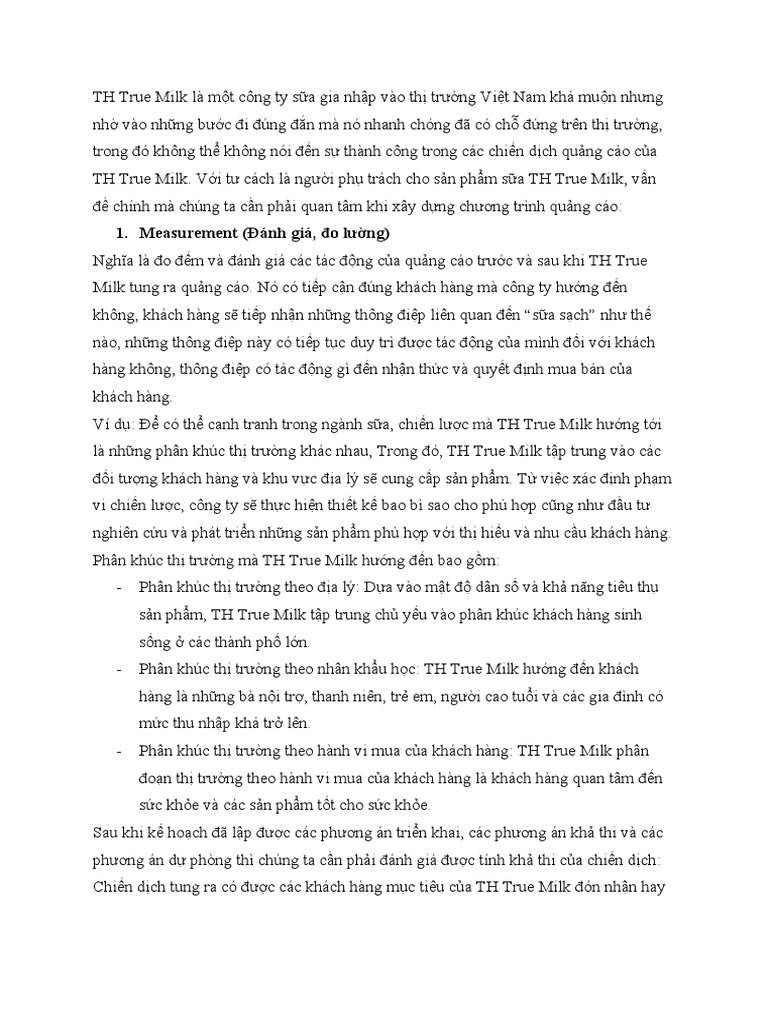 TH True Milk | PDF