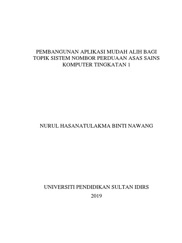 Contoh Laporan-FYP 04 Mix | PDF