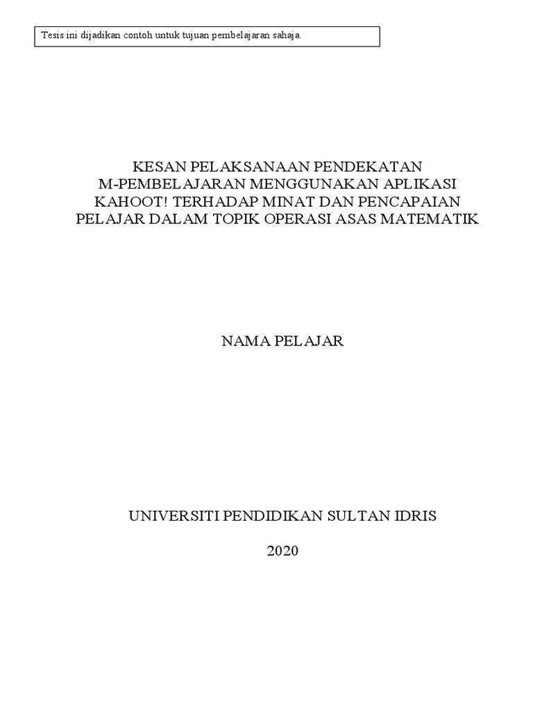 Contoh Laporan-FYP 05 Empirikal | PDF