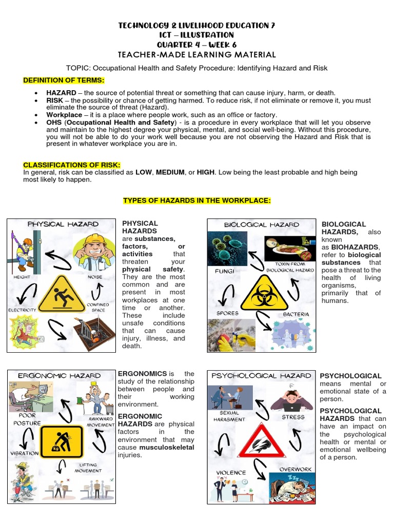 TLE 7 (Week 6) TEACHER-MADE MODULES | PDF | Occupational Safety And ...