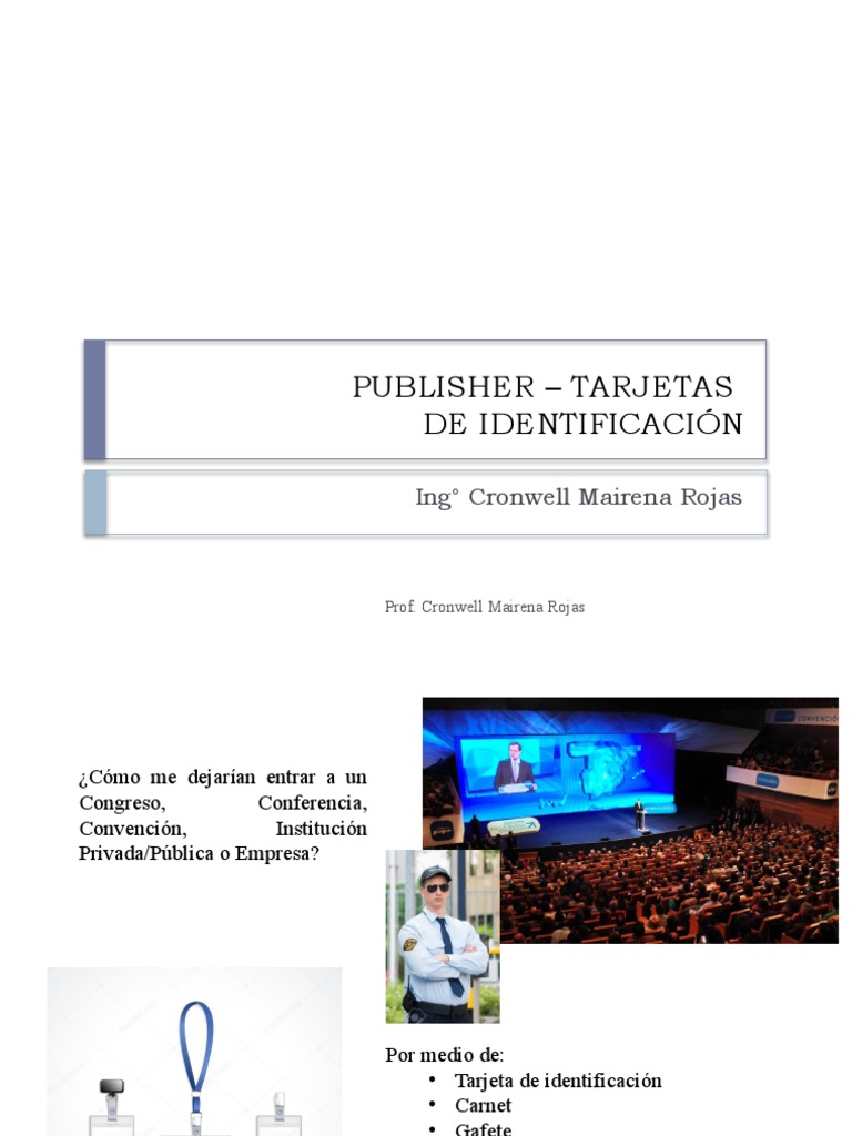 06 Publisher - Tarjetas de Identificación | PDF