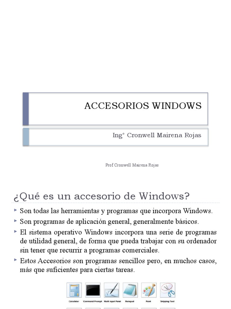 04 Accesorios Windows | PDF | Microsoft Windows | Windows 10