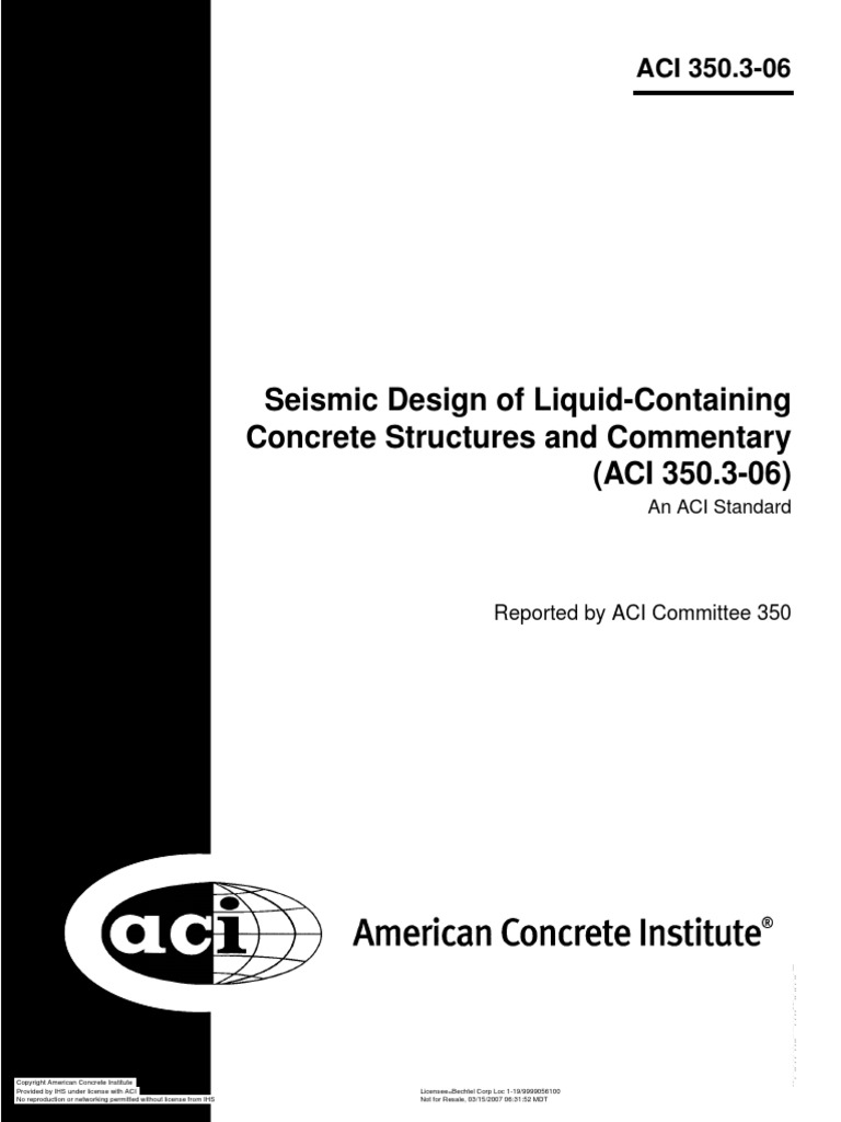 Seismic Design of Liquid-Containing Concrete Structures and Commentary ...