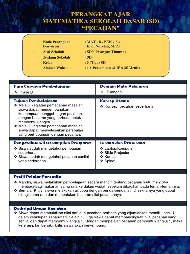 Final MA - MAT - Elah Nurelah - SD - B - 4 | PDF | Karier ...