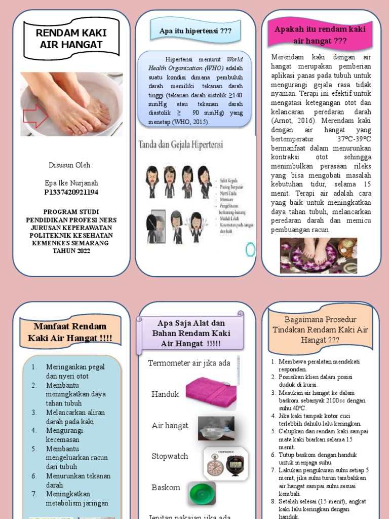 Leaflet Rendam Kaki Air Hangat | PDF