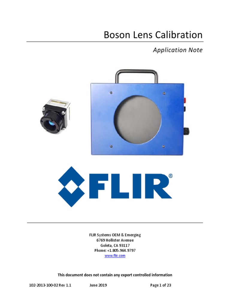 Boson Lens Calibration Application Note - R1.1 | PDF | Optical Filter ...