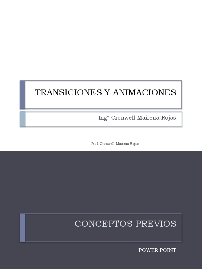 12 Transiciones y Animaciones | PDF | Microsoft PowerPoint | Multimedia