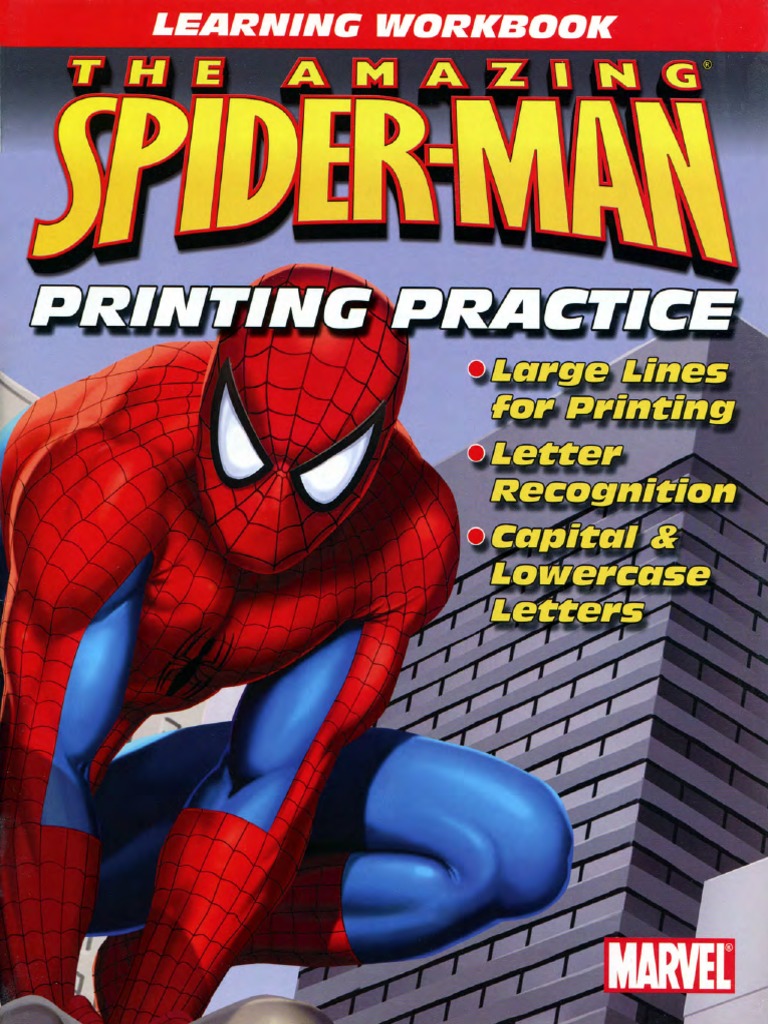 Learning Workbook - The Amazing Spider-Man Printing Practice | PDF