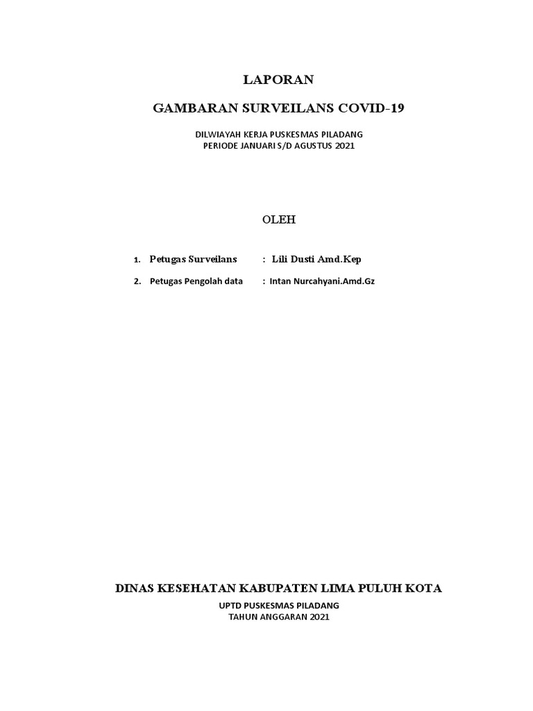 Contoh Laporan Pengolahan Data | PDF