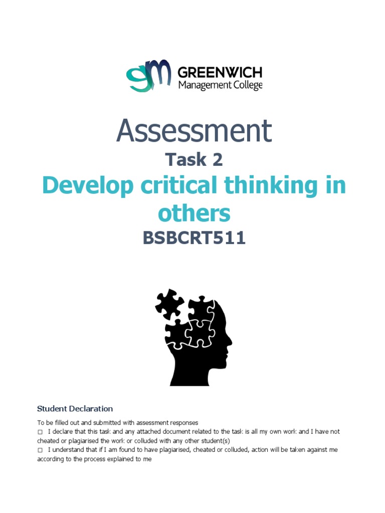 BSBCRT511 - Assessment Task 2 v2 | PDF | Critical Thinking | Creativity