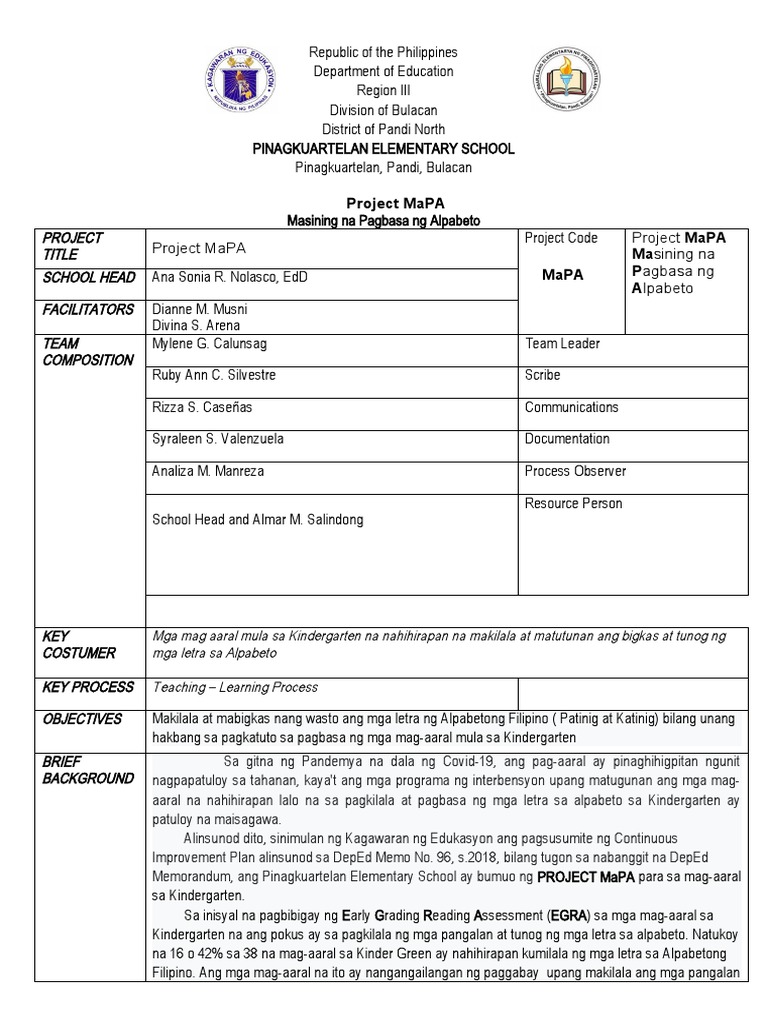 CIP Project MaPA | PDF