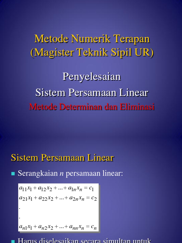 Metode Determinan Dan Eliminasi | PDF