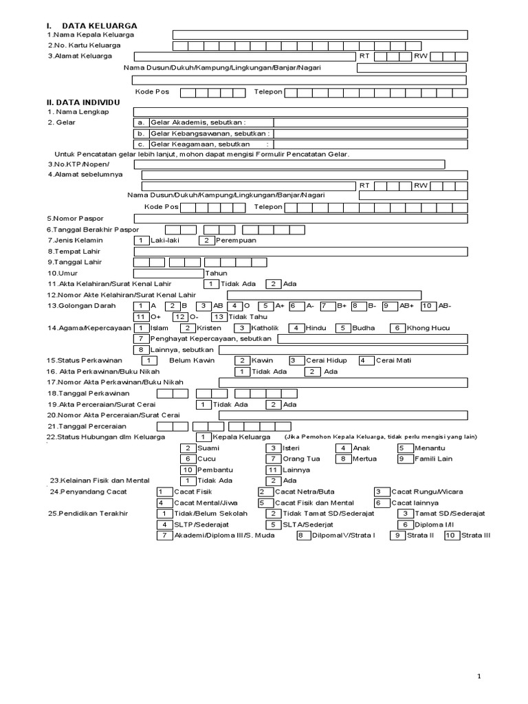 Data Warga RW 13 | PDF