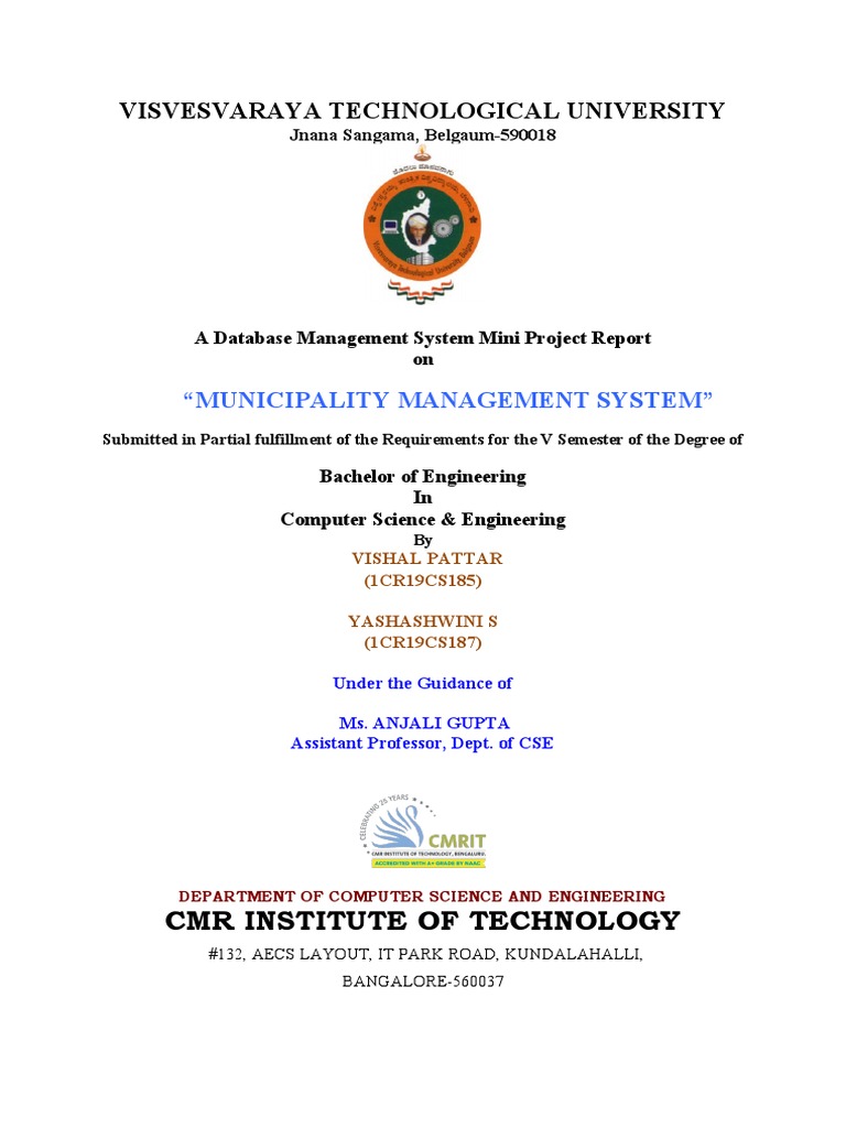 Muncipal Management System (Final) | PDF | Databases | My Sql