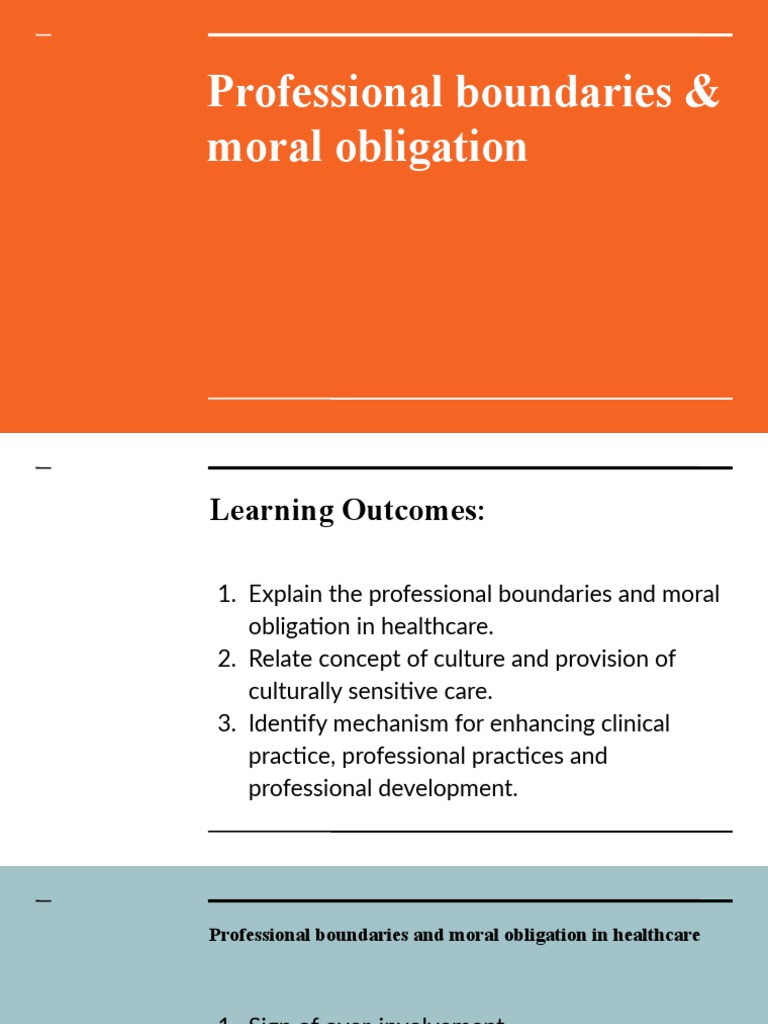 Navigating Professional Boundaries and Ethical Obligations in ...